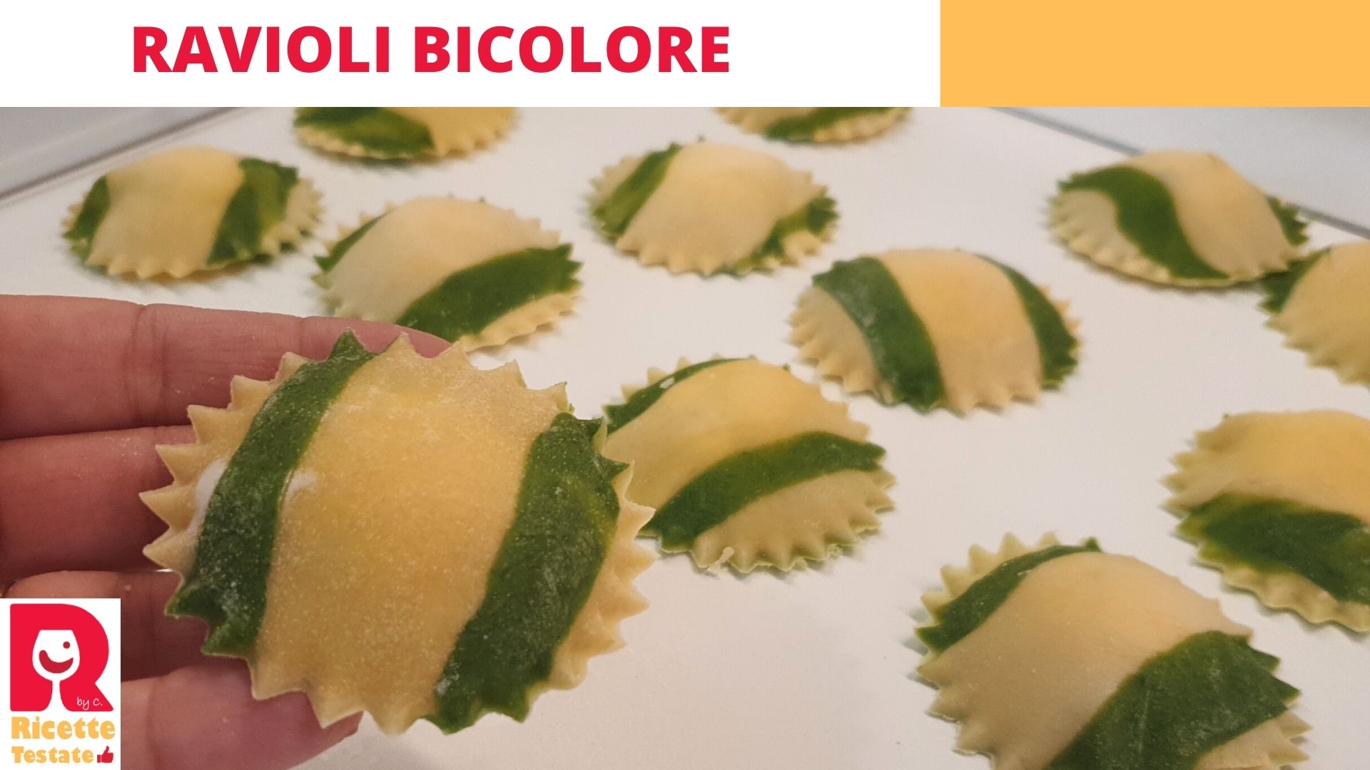 Ravioli bicolore e pasta fresca colorata fatta in casa